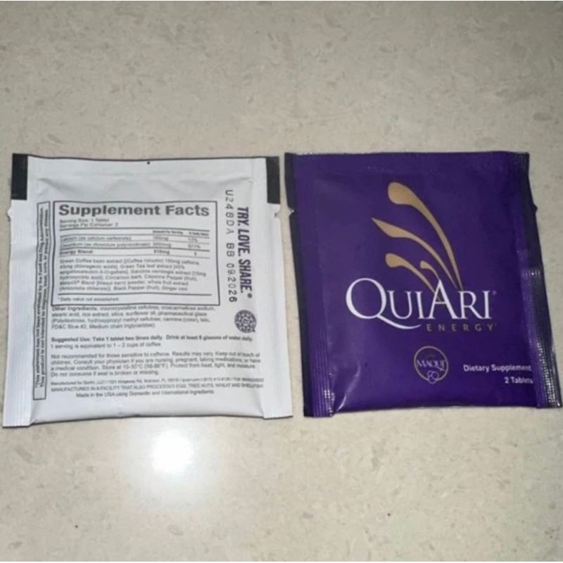 Jual Paket 4 Sachet Quiari Energy Suplement Diet 8 Pil Quiary Energy 4 ...