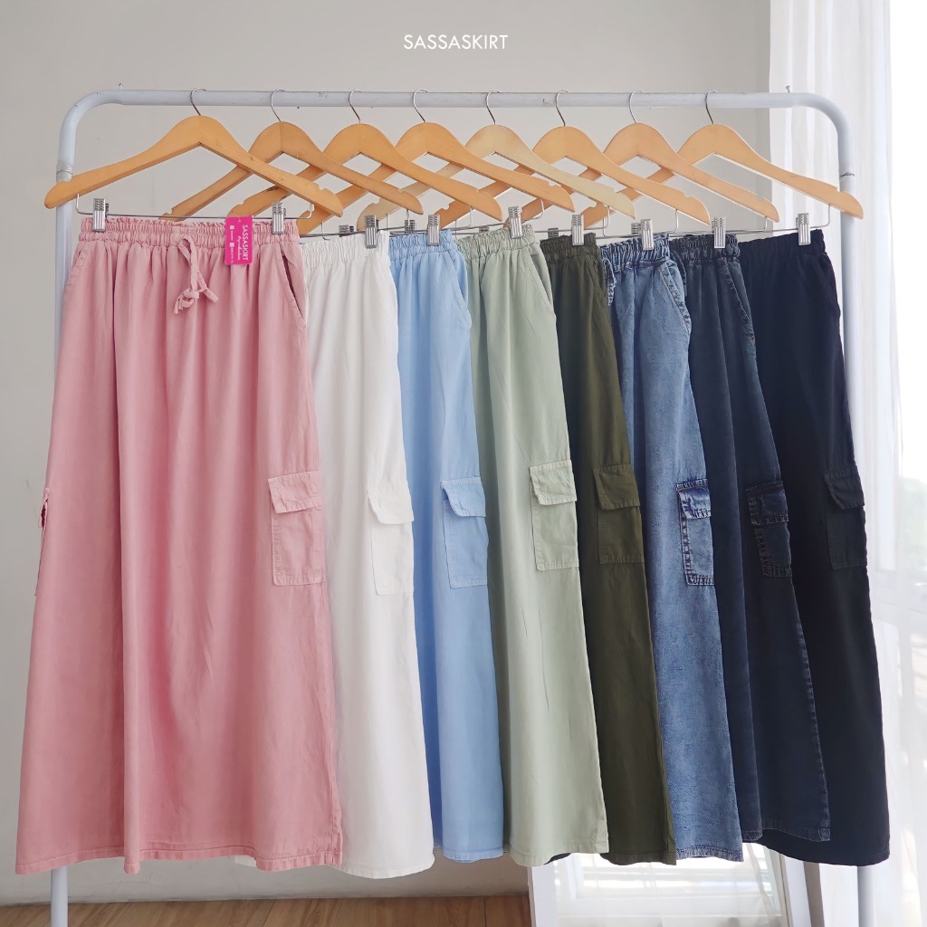 Jual Nowra Cargo Skirt by Sassaskirt/Rok Cargo/Rok Denim/Rok Jeans/Rok ...
