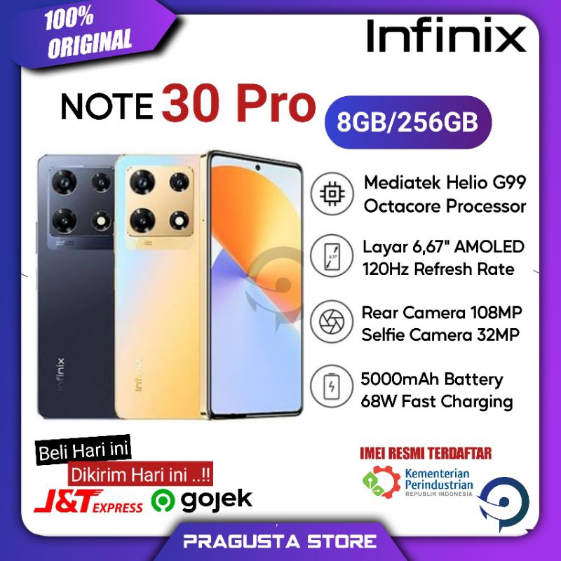 Jual INFINIX NOTE 30 Pro 8/256 GB New Garansi Resmi 1 Tahun | Shopee ...