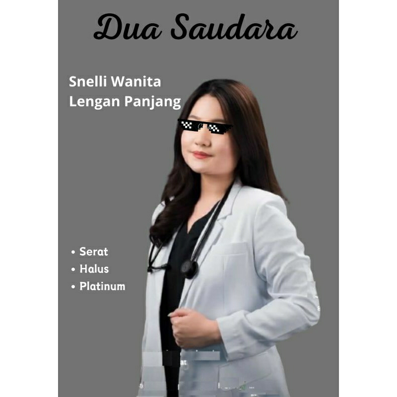 Jual SNELLI JAS DOKTER WANITA LENGAN PANJANG DUA SAUDARA ORI | Shopee ...