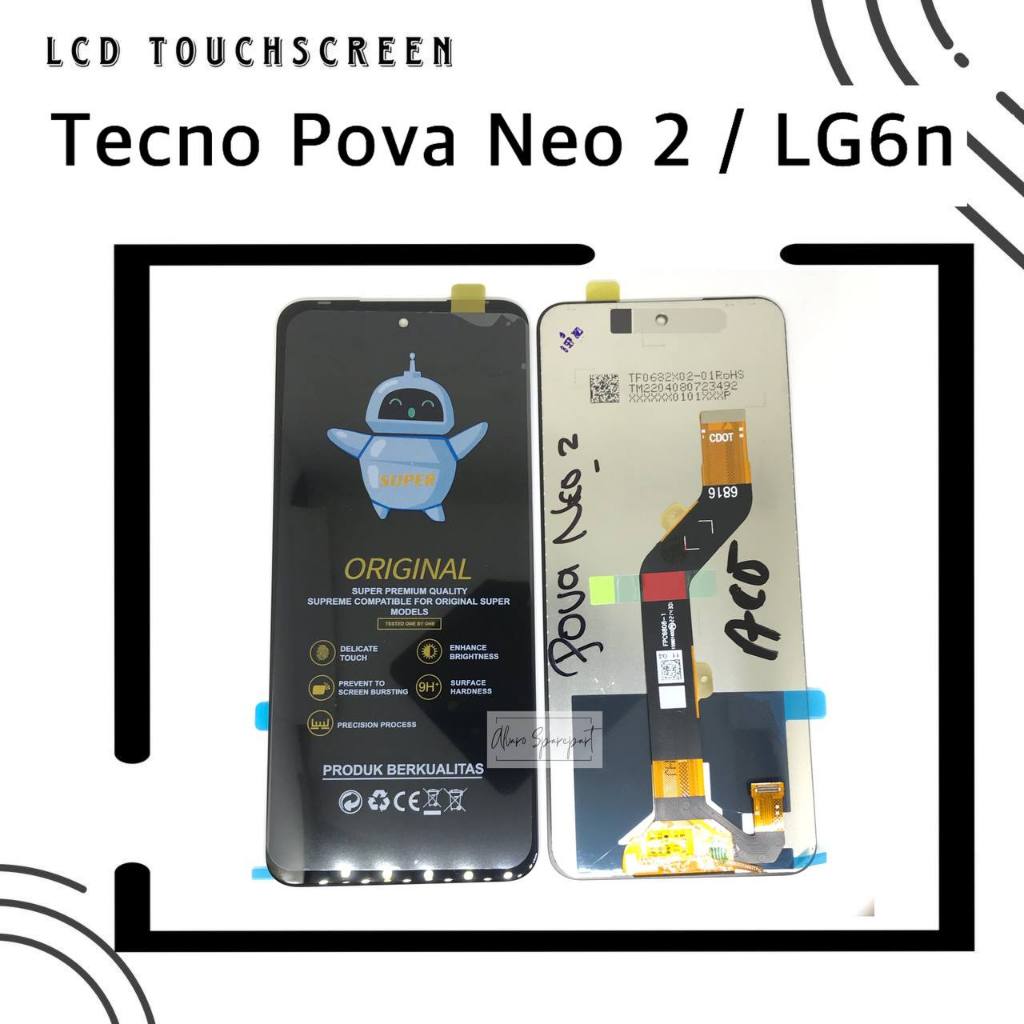 Jual LCD TOUCHSCREEN TECNO POVA NEO 2 LG6N FULLSET | Shopee Indonesia