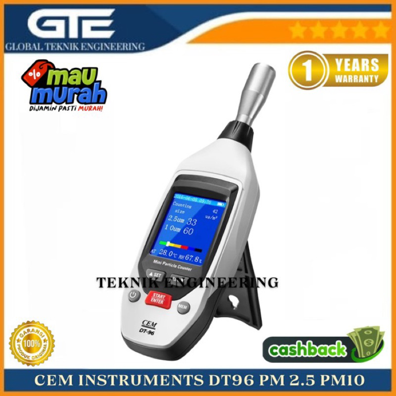 Jual Particle Counter CEM Instruments DT96 PM2.5 PM10 Debu Tester DT-96 ...