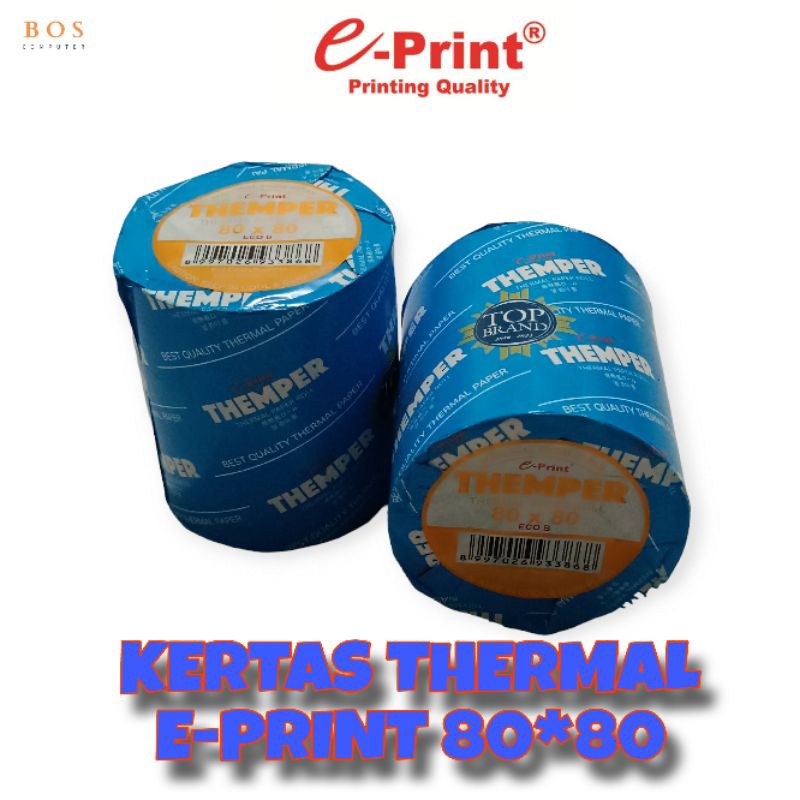 Jual KERTAS THERMAL EPRINT 80x80 / THEMPER KERTAS STRUK 80x80 EPRINT / KERTAS TERMAL | Shopee ...