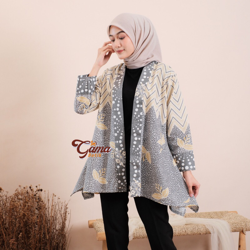 Jual Blazer Batik Atasan Batik Wanita Outer Batik Modern Kembang ...