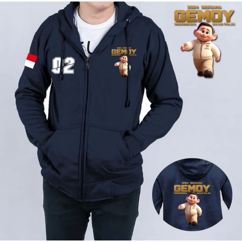 Jual HODDIE RIT PRABOWO GEMOY / FREE STICKER GEMOY / JAKET PRABOWO ...