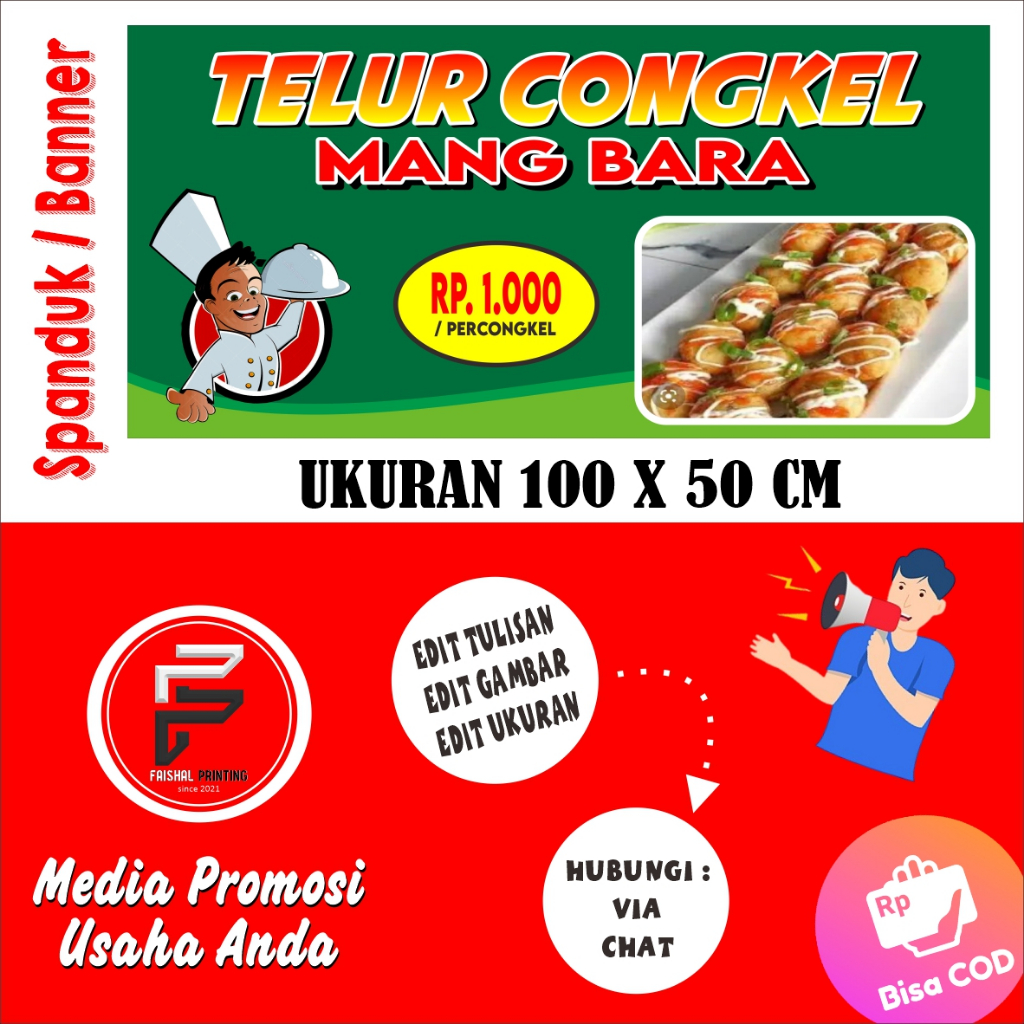 Jual Spanduk Jajanan Telur Congkel / Banner Telor Congkel / Spanduk ...