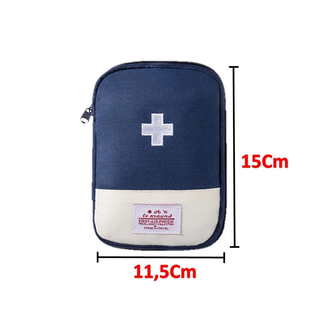 Jual MM - Tas P3K Mini Bentuk Persegi Tempat Kotak Obat Bag Organizer Medicine Bag First Aid ...