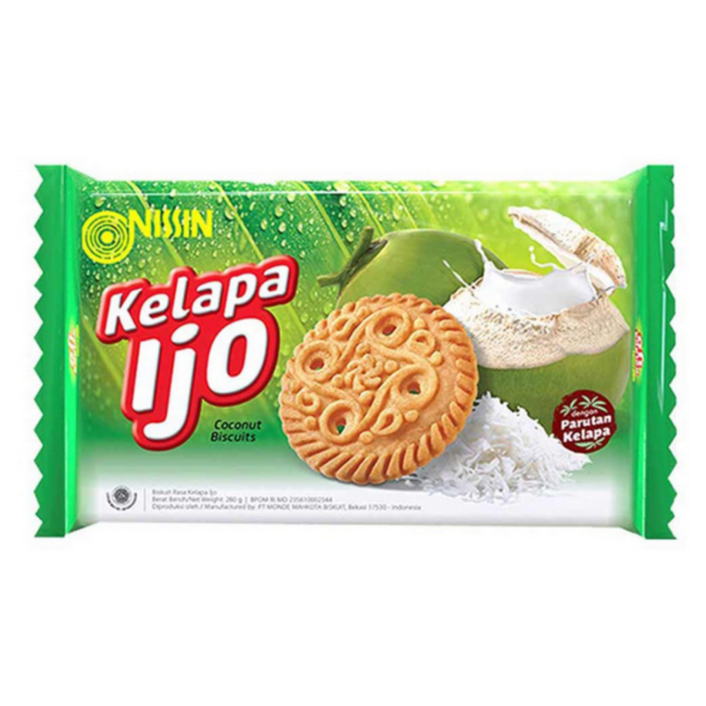 Jual NISSIN KELAPA IJO BISKUIT 280 G COCONUT BISCUIT ROTI NISSIN DENGAN ...
