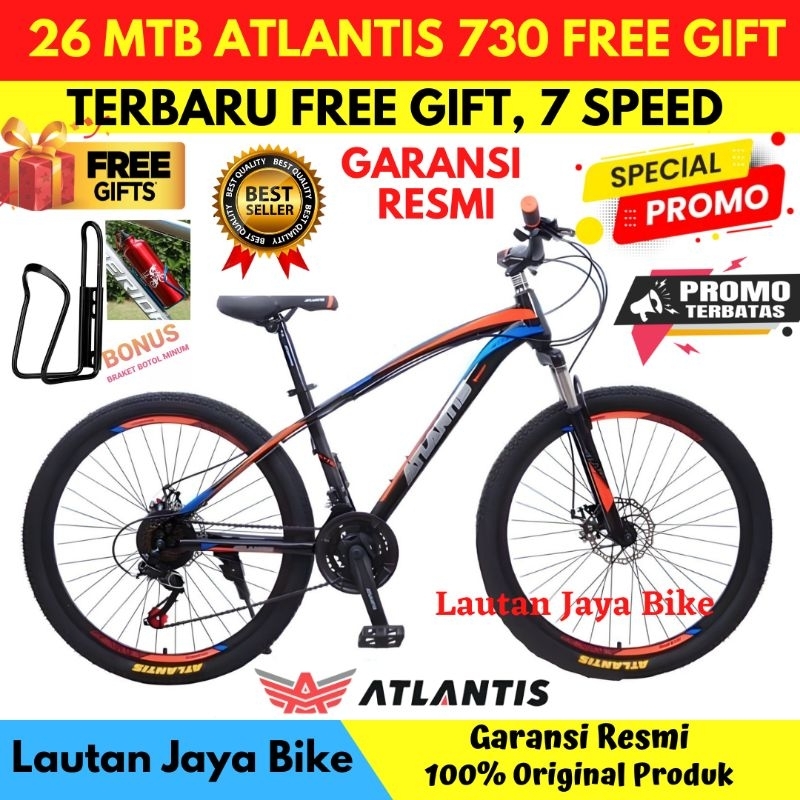 Jual Sepeda Gunung 26 MTB Atlantis 730 Rem Disc Brake New | Shopee ...