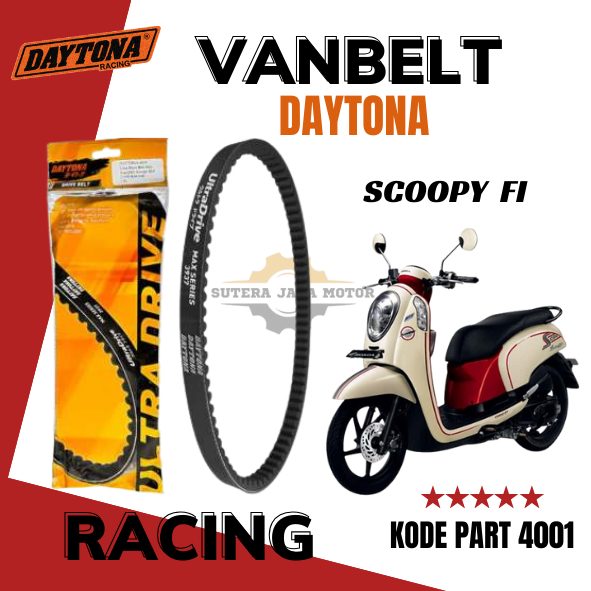 Jual VANBELT DAYTONA SCOOPY FI ORIGINAL ULTRA DRIVE 4001/4455 | Shopee Indonesia