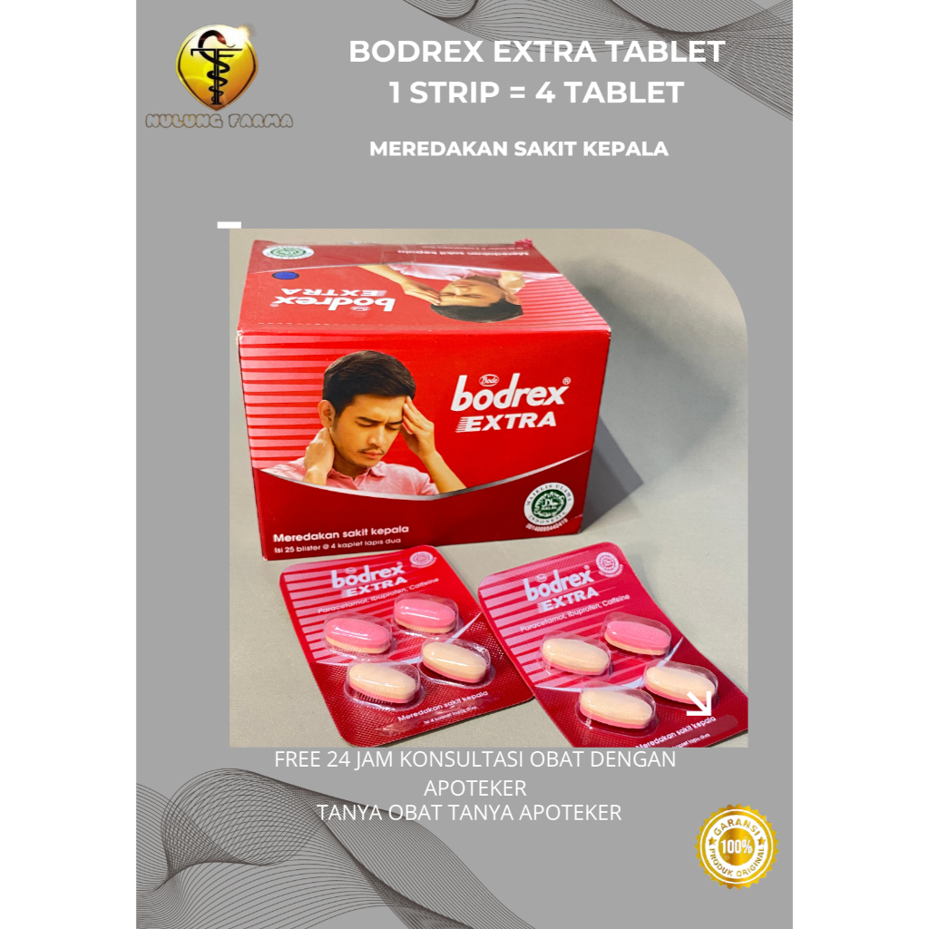 Jual BODREX EXTRA 1STRIP @4 TABLET MEDERAKAN SAKIT KEPALA | Shopee ...