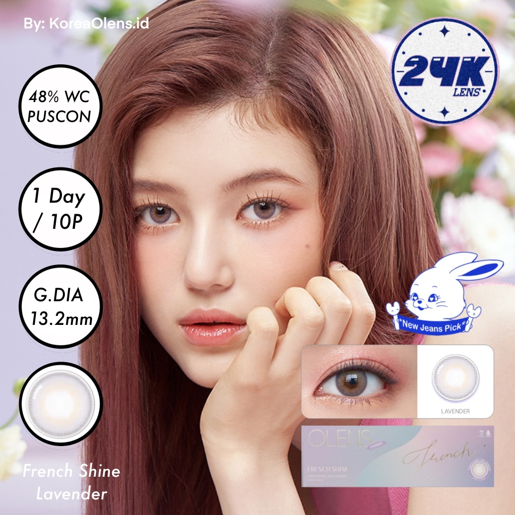 Jual SOFTLENS OLENS KOREA ORI BLACKPINK NEW JEANS SERI FRENCHSHINE LAVENDER DAILY 10P/5 PAIRS (5 ...