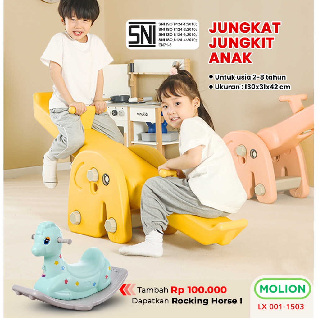 Jual MOLION SNI Jungkat Jungkit Anak Perosotan Seesaw Prosotan Kuda ...