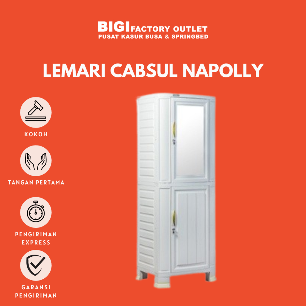 Jual Lemari Pakaian Plastik 1 Pintu Napolly CABSUL1 - R99 C.2K - BIGI ...