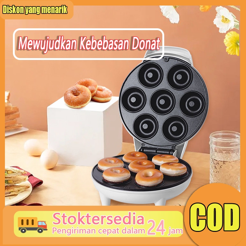 Jual Mesin Pembuat Donat 7 Lobang Mesin Kue Donat Pancake Maker Alat Pembuat Roti Pagi Alat ...