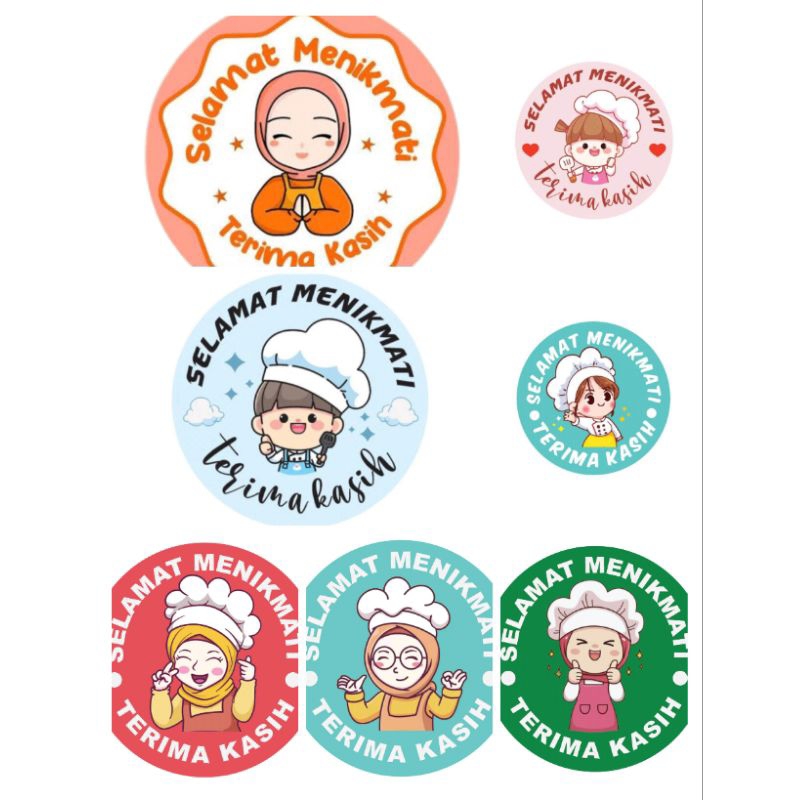 Jual 1 Roll 500pcs Stiker Thankyou | Stiker Selamat Menikmati | Stiker ...