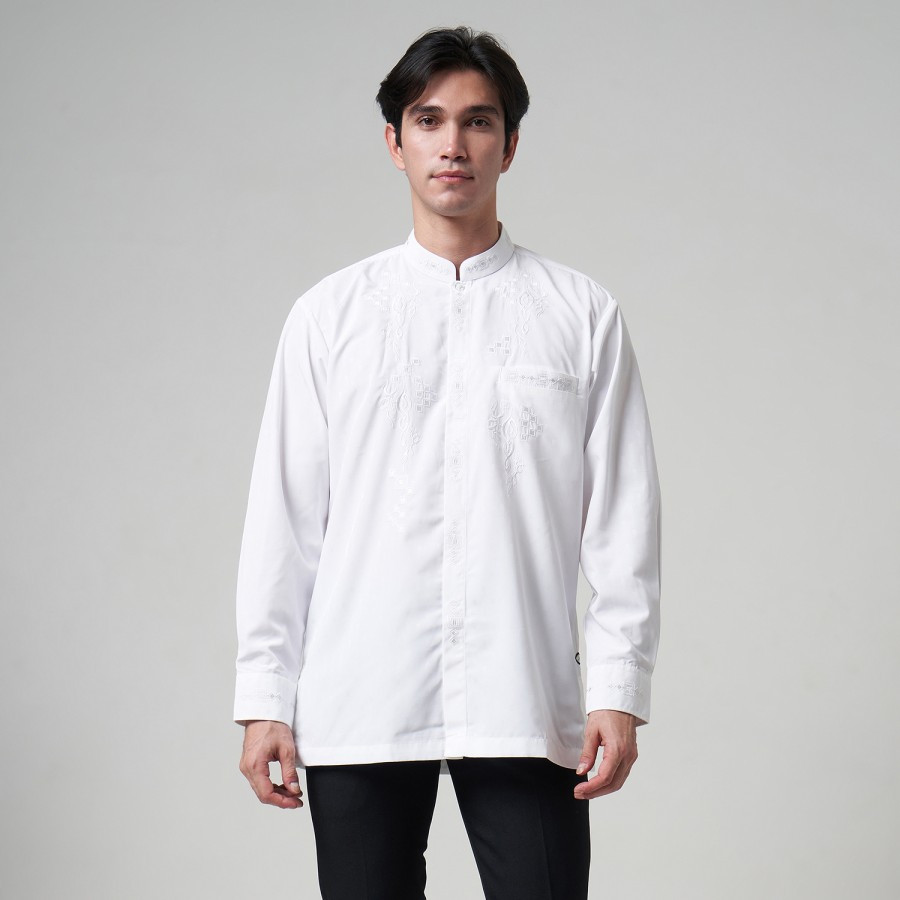 Jual Al Mia Madina Baju Kemeja Koko Pria Muslim Cowok Dewasa Lengan ...