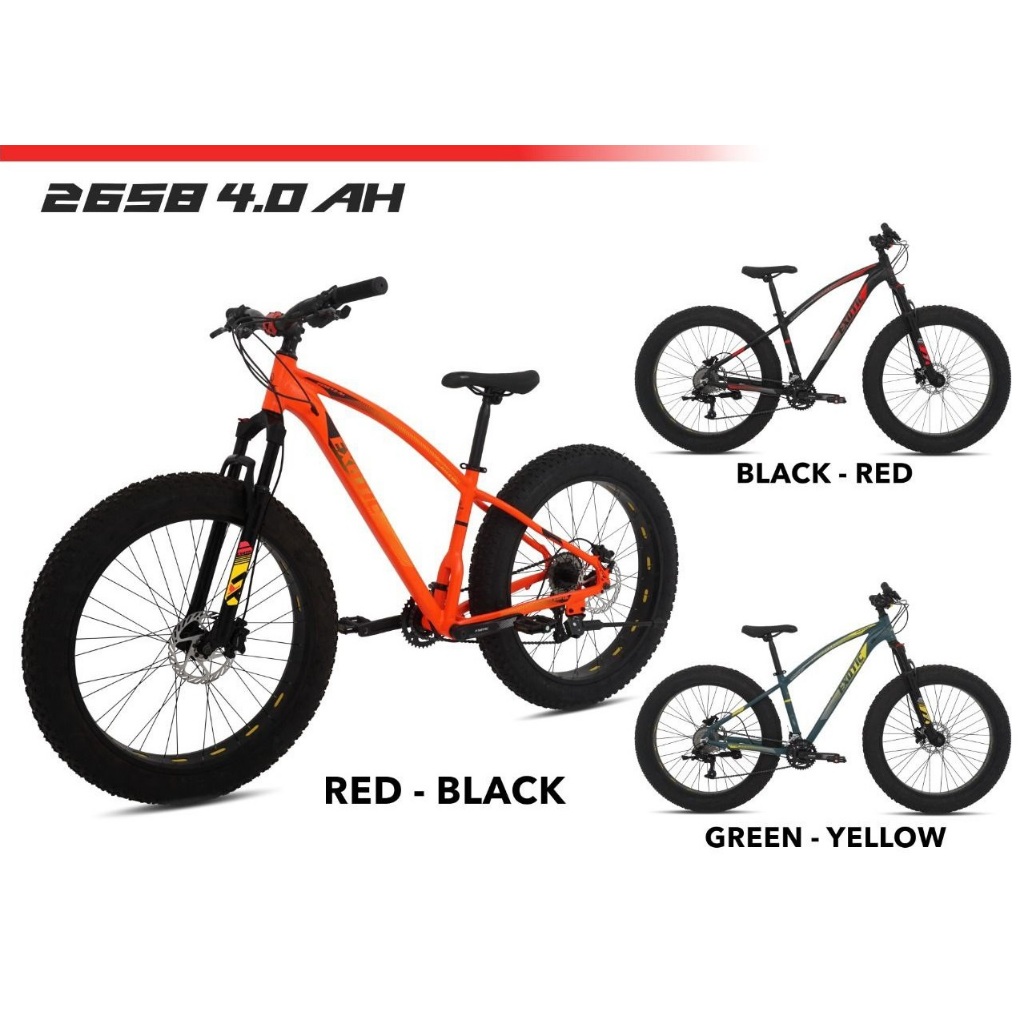 Jual Sepeda Gunung MTB 26 inch 2658 4.0 AH Ban Jumbo Fat Bike 100kg ...