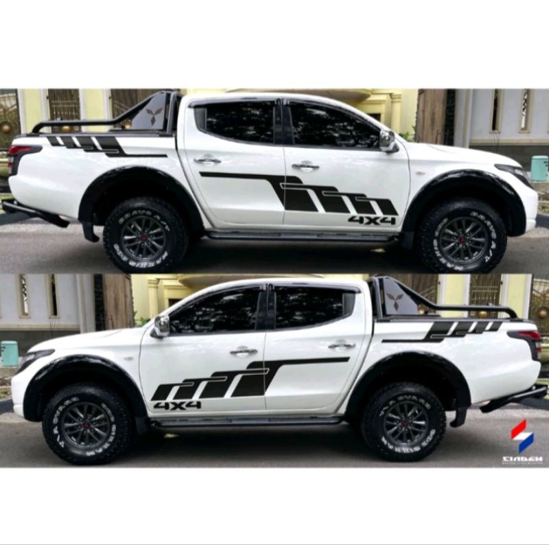 Jual Sticker mobil double cabin Hilux ranger Triton Strada dmax Navara ...
