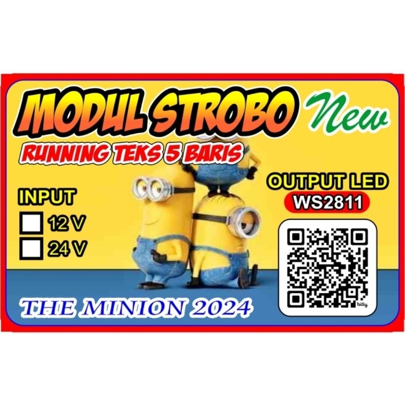 Jual MODUL STROBO TEKS 5BARIS THE MINION 2024(TERBARU) | Shopee Indonesia