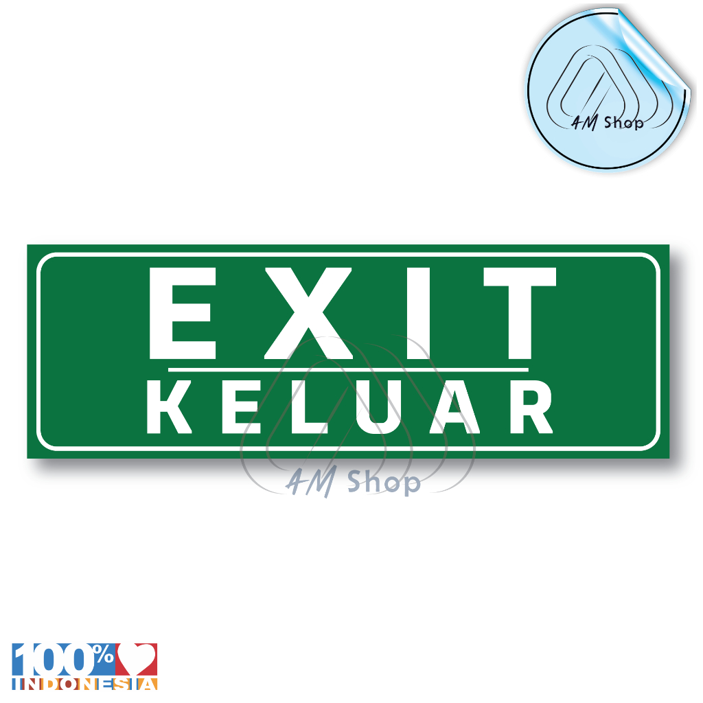 Jual Rambu-rambu /sign exit ukuran 10cm X 30cm | Shopee Indonesia
