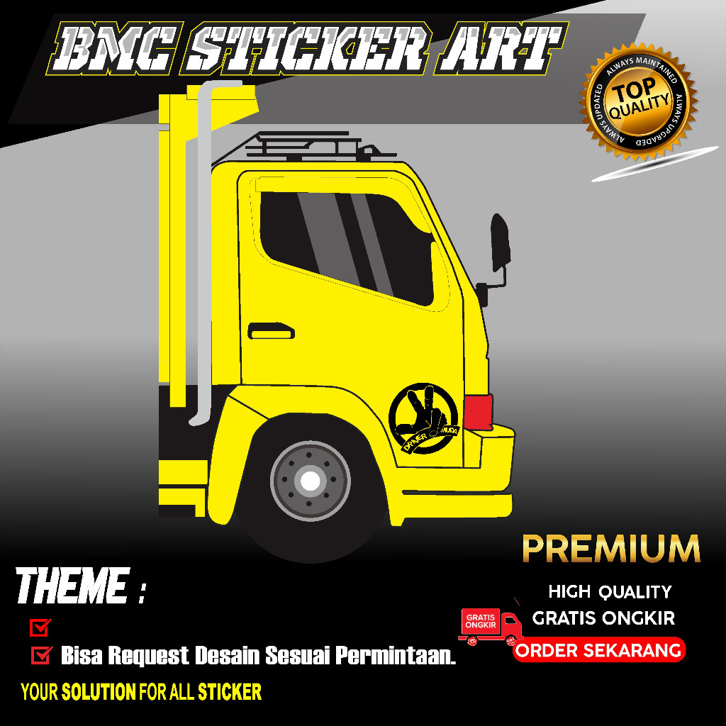 Jual STICKER CUTTING PINTU KABIN DRIVER MUDA TANGAN/VARIASI STIKER ...
