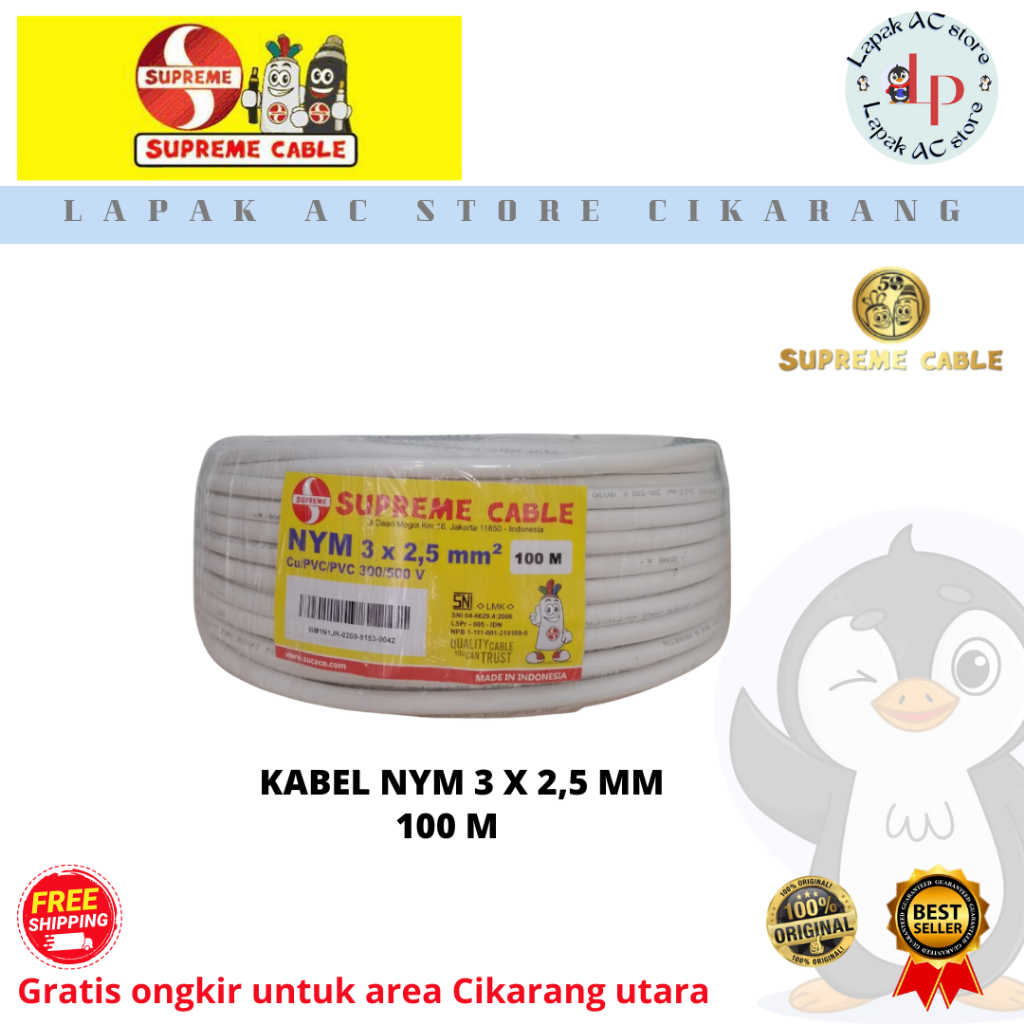 Jual Kabel 3x2,5 mm² NYM Supreme NYM 100m per roll | Shopee Indonesia