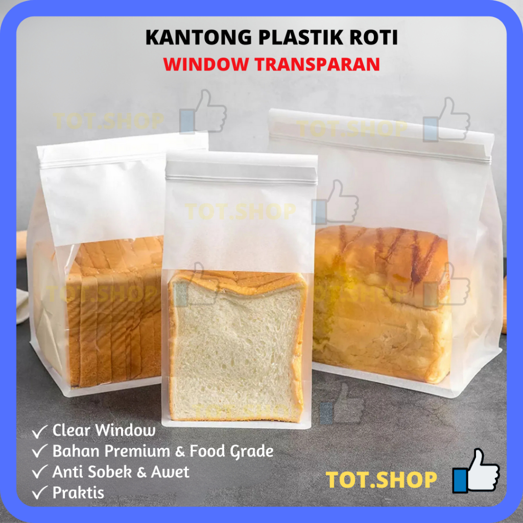 Jual [ECER 1-Pcs] Kantong Roti Serbaguna Plastik Roti Tawar Ziplock ...