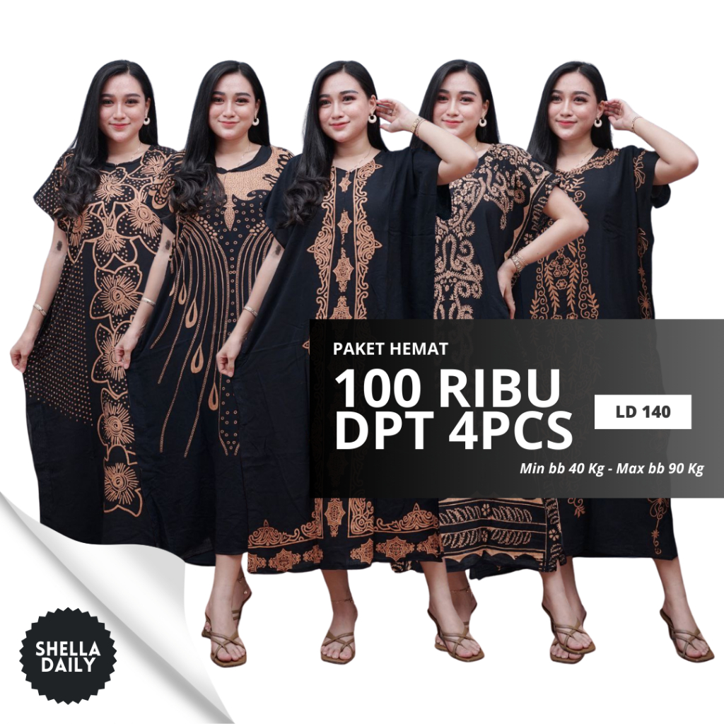 Jual Paket Daster Lowo JUMBO LD 140 CM Bahan Rayon - Shella Daily ...