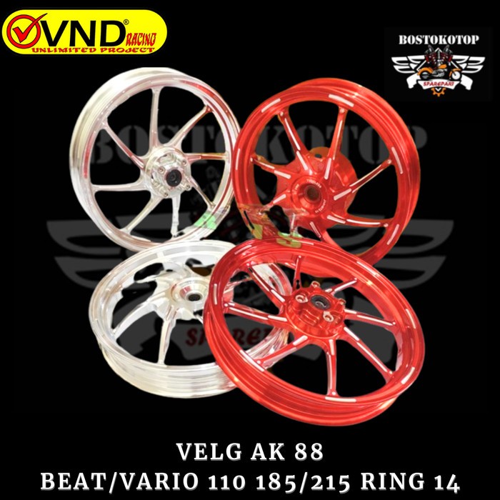 Jual VND Racing Velg Enkei AK 88 Ring 14 Ukuran 185 215 Beat Vario 110 Scoopy Spacy Genio Set ...