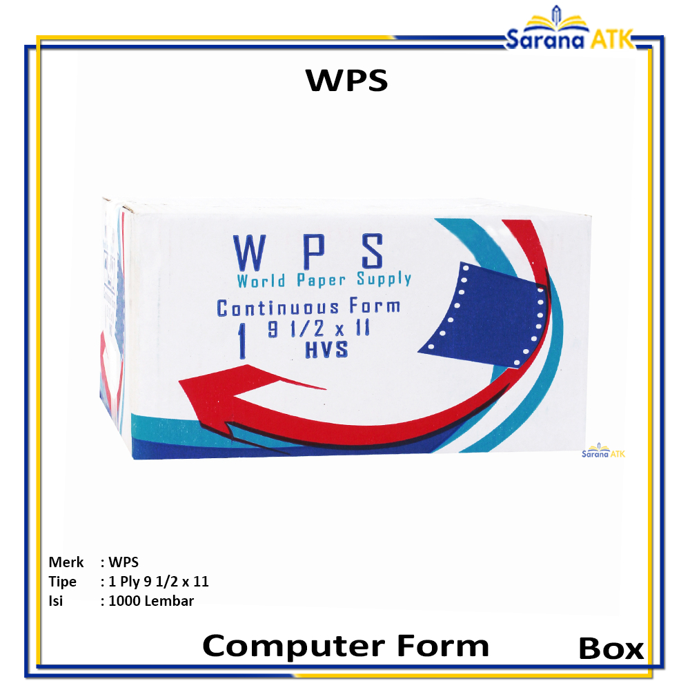 Jual WPS - Continuous Form 9 1/2 X 11 ( K1 WPS ) HVS - Box | Shopee ...