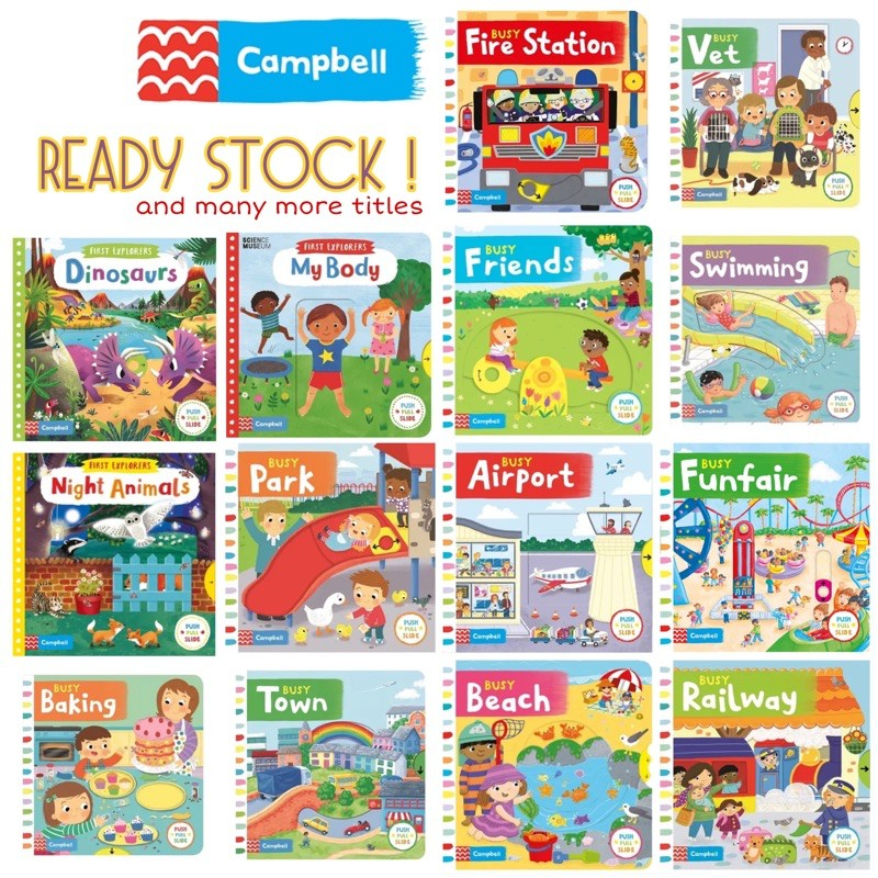 Jual Campbell First Explorers Push Pull Slide Busy Book Fairy Tale ...