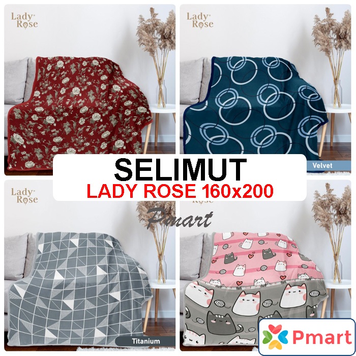 Jual SELIMUT LADY ROSE 160x200 / LADY ROSE SELIMUT / BLANKET LADY ROSE | Shopee Indonesia