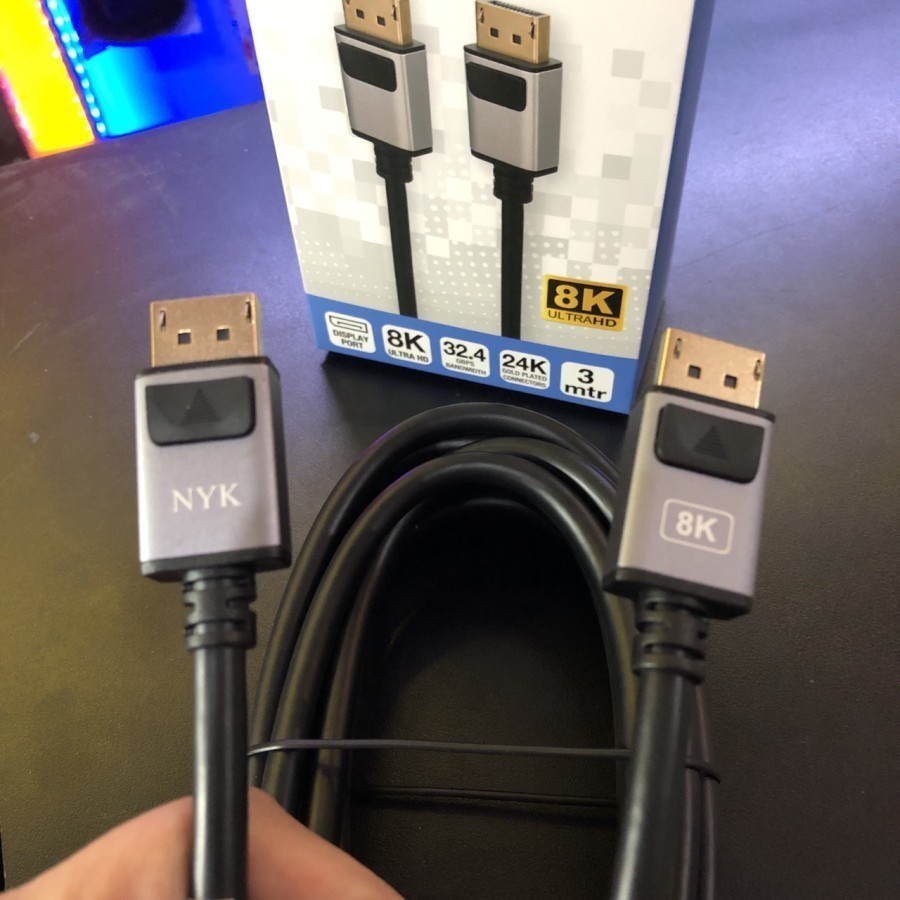 Jual Kabel NYK Kabel Display Port DP 8K GOLD | Shopee Indonesia