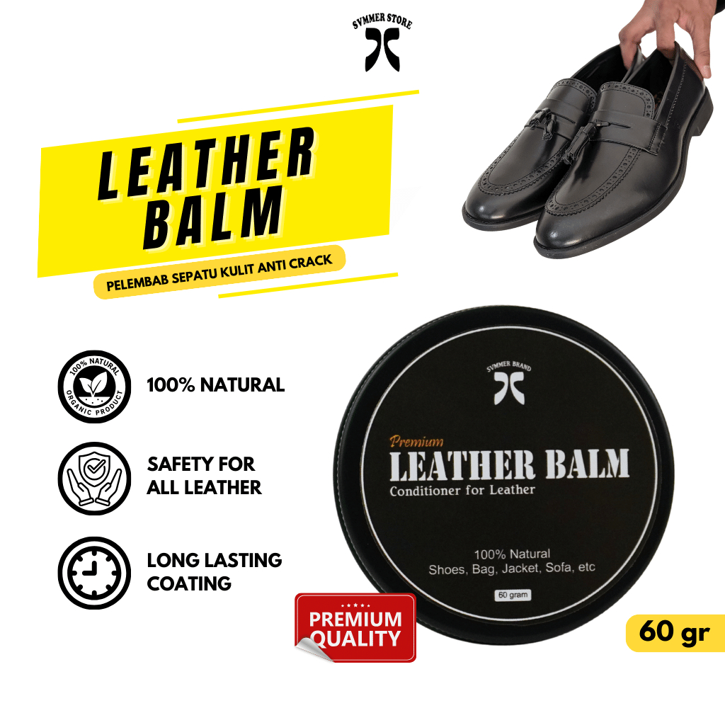 Jual LEATHER BALM Semir Sepatu Kulit Balsam Putih Hitam Coklat dan ...