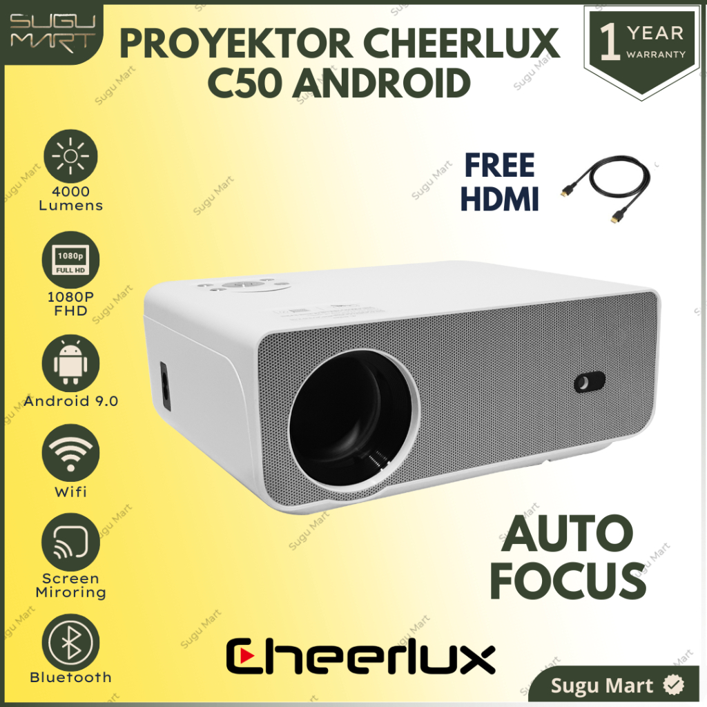 Jual Proyektor Android Wifi | Proyektor Cheerlux C50 4000 Lumens With ...