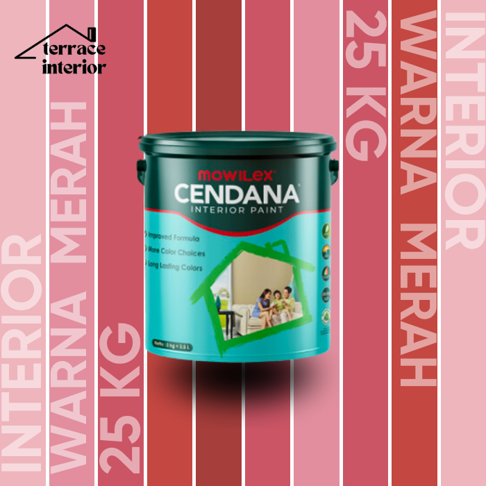 Jual Cat Tembok Mowilex Cendana Interior Warna Merah 25kg | Shopee ...