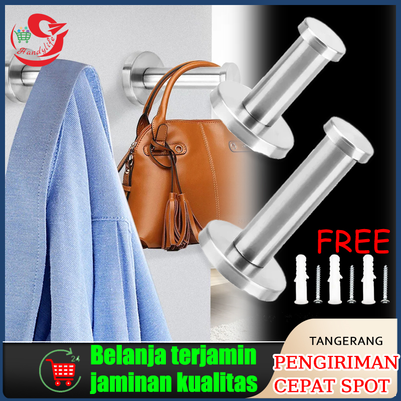 Jual Gantungan Baju Stainless Stee/Tempel Dinding/Gantungan Dinding ...
