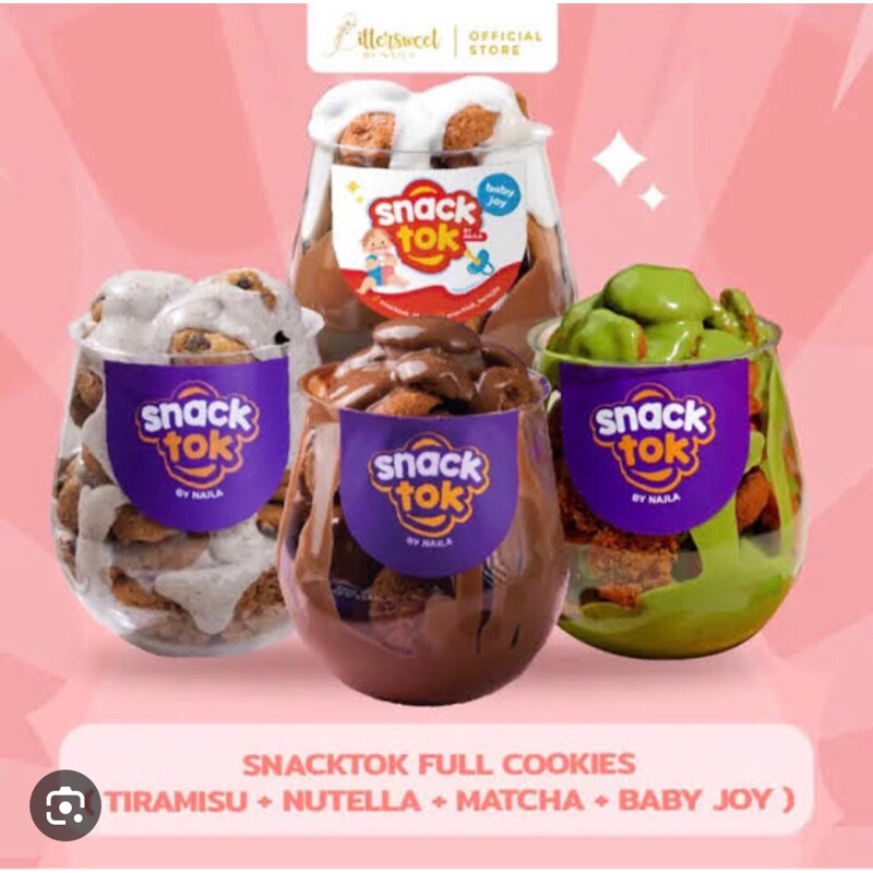 Jual Snacktok Full Cookies bittersweet by najla | Shopee Indonesia