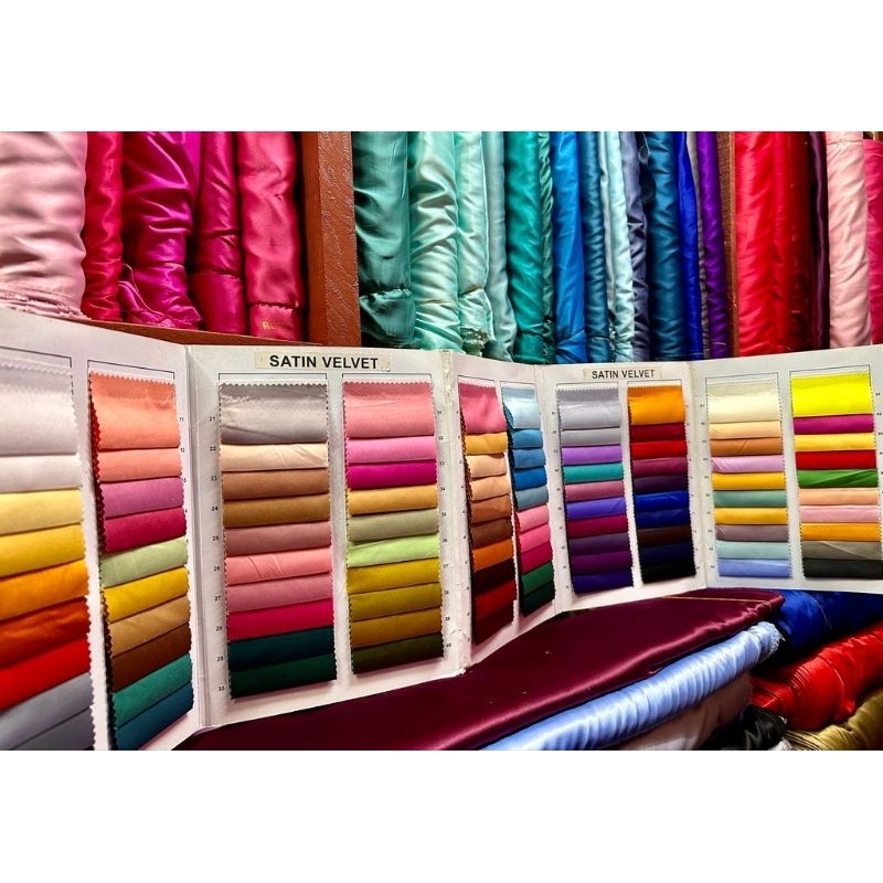 Jual Kain polos SATIN VELVET Premium quality GRADE A Original Saten ...