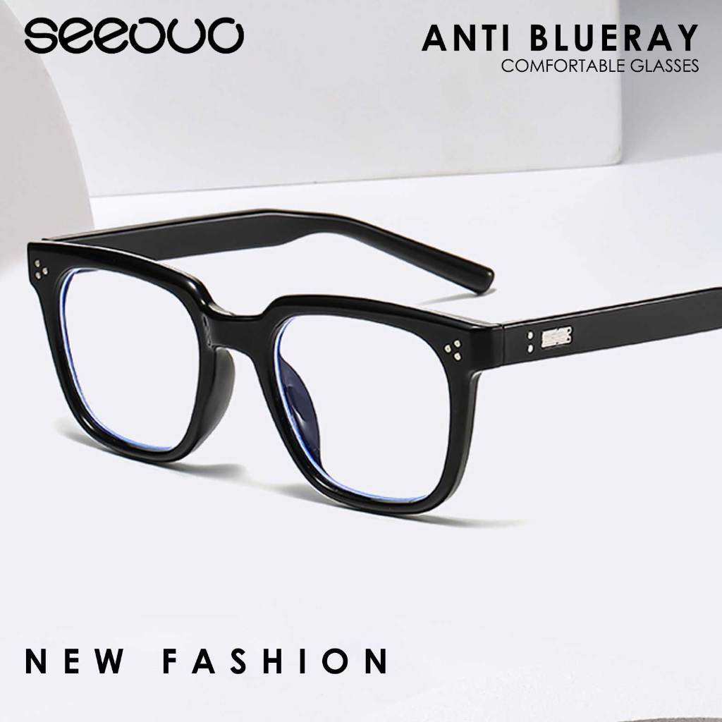 Jual Seeouo Kacamata Antiradiasi Blueray Style Kotak New Fashion Bahan TR90 Ringan Kokoh Pria ...