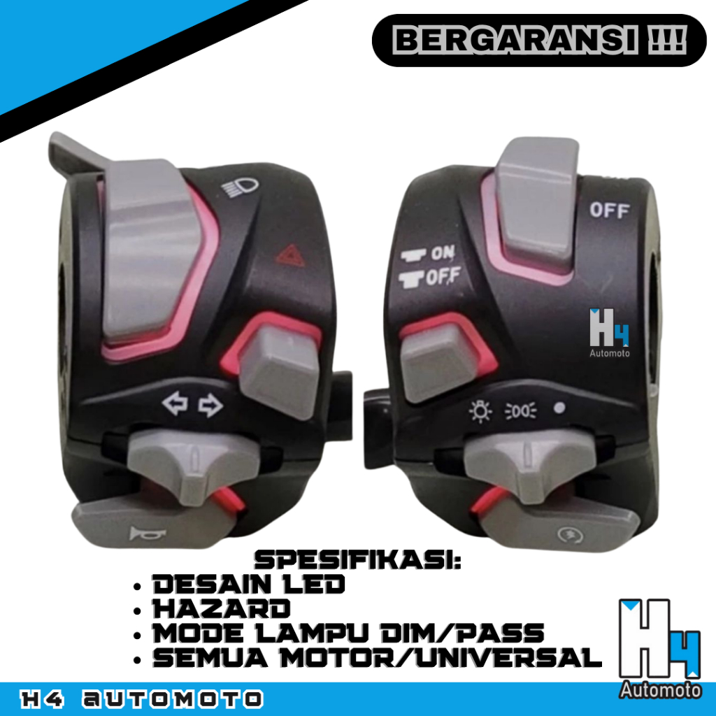 Jual Saklar Holder SET Nyala LED Vietnam H4 Body Black Soket NMAX OLD ...