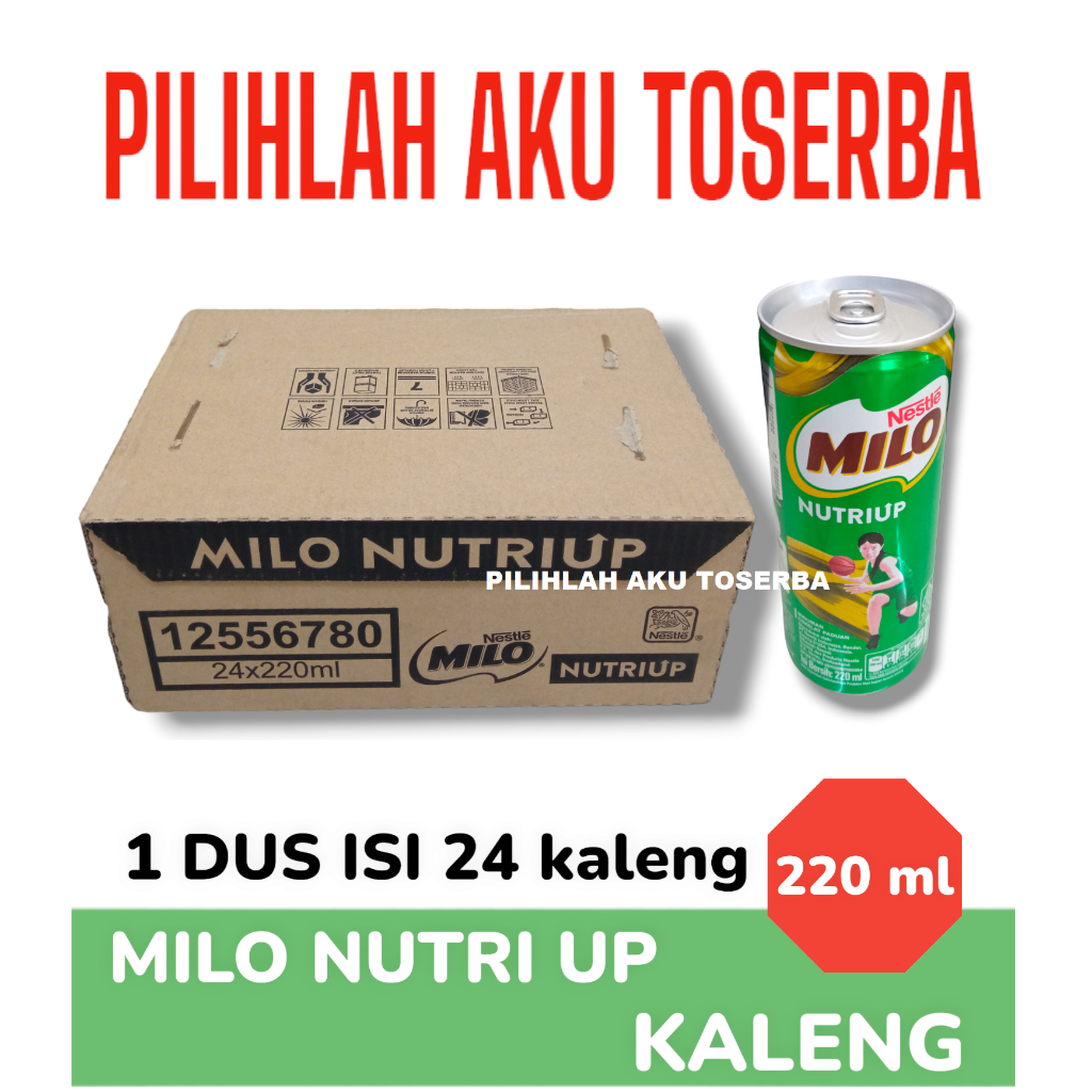 Jual Susu Milo Kaleng Coklat NUTRI UP CALCIUM - 220 ml (isi 24 can ...