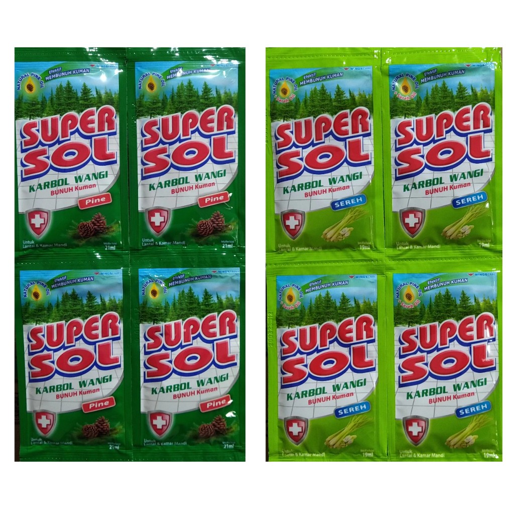 Jual SUPERSOL KARBOL WANGI / SACHET 1 RENCENG ISI 12 PCS | Shopee Indonesia
