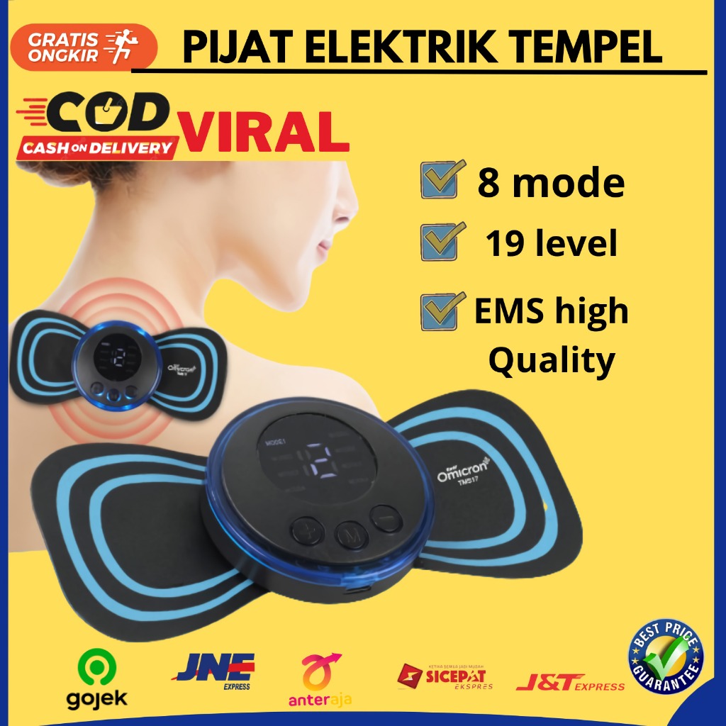 Jual Alat Pijat Elektrik EMS Tempel Terapi Tubuh Leher Pundak Tangan ...