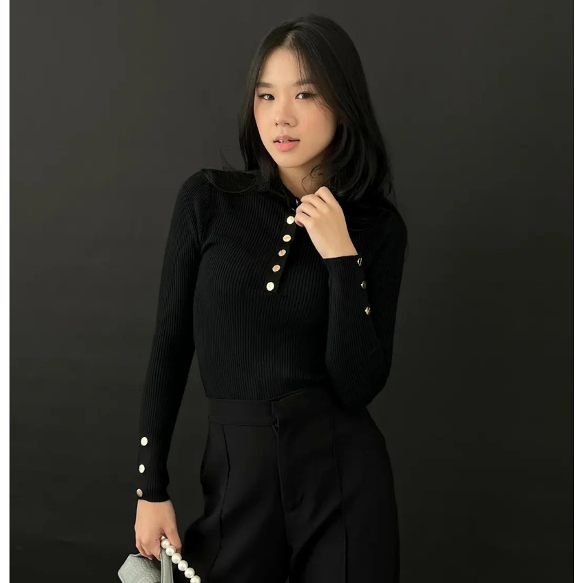 Jual BEENING | Magnolia Long Sleeve With Buttons | inner kancing ...