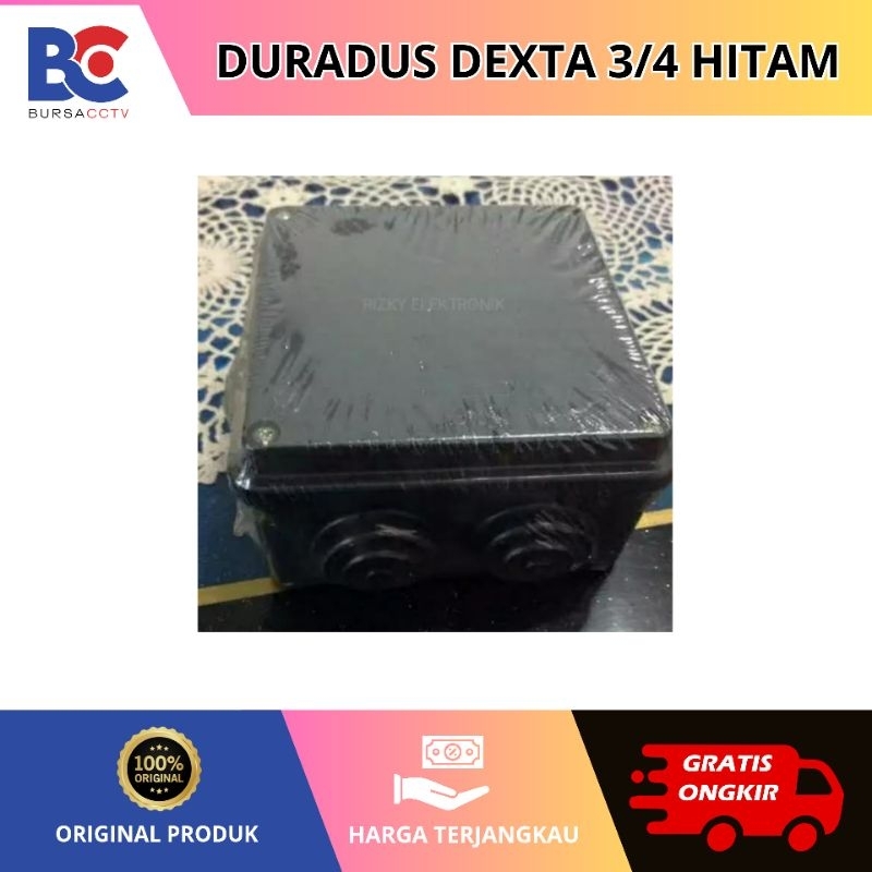 Jual Dorados 3/4 Duradus Kotak Junction Box 3/4" Hitam DEXTA DX-122 ...