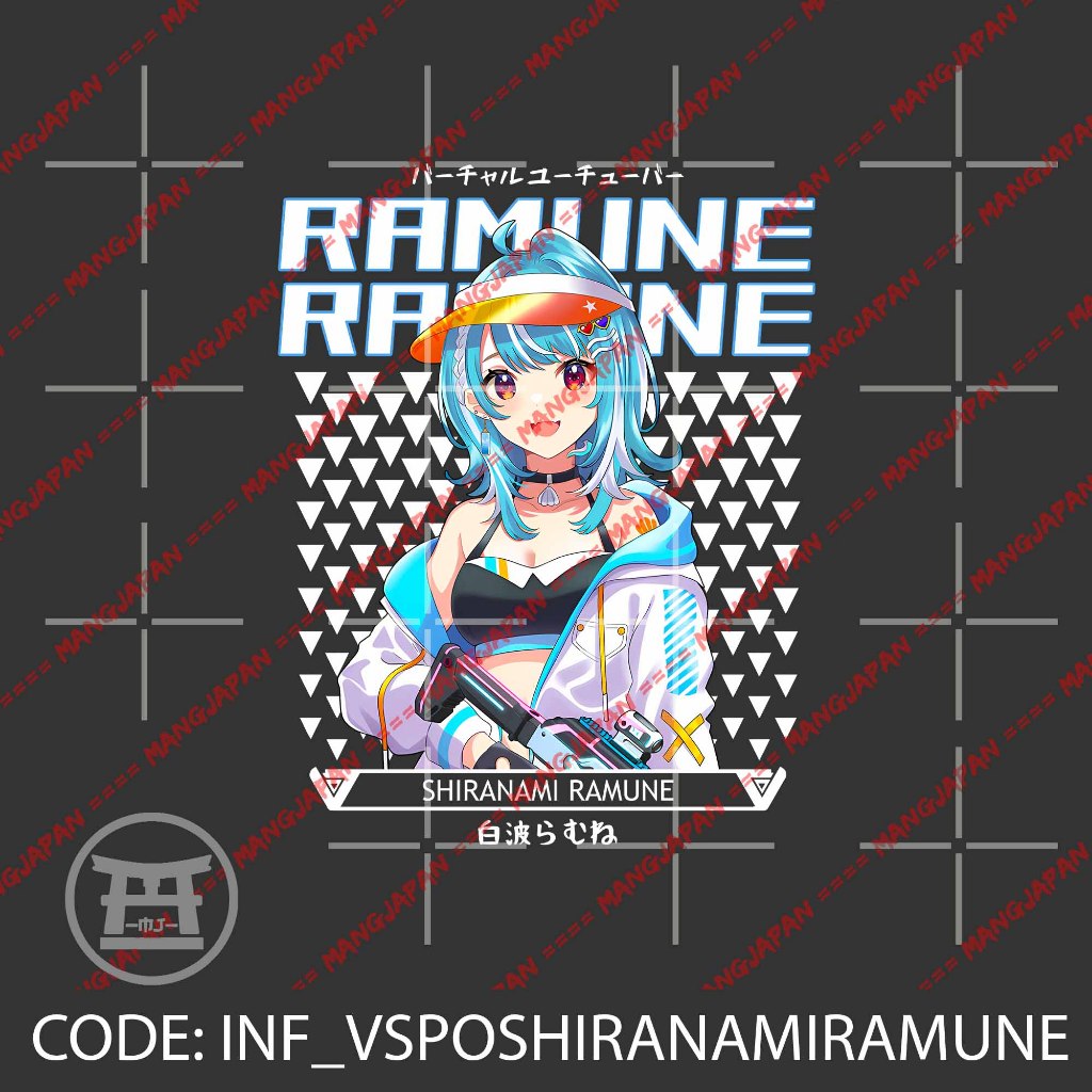 Jual Kaos distro infinite anime vtuber SHIRANAMI RAMUNE - VSPO material ...