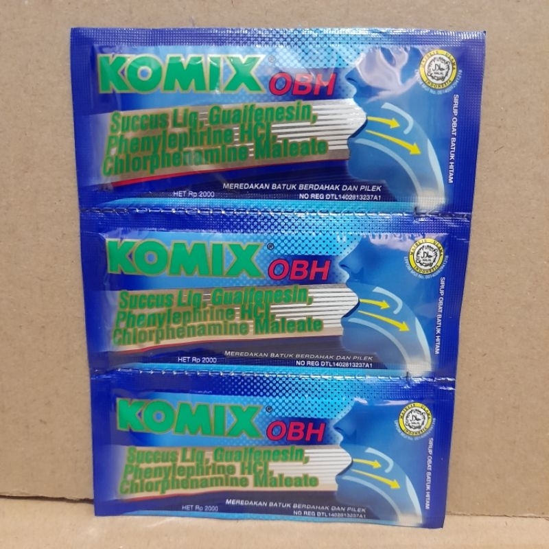 Jual Komix syrup obat batuk 1 lembar per-3 sachet | Shopee Indonesia