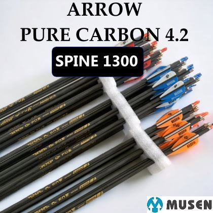 Jual Anak Panah Arrow Musen Pure Carbon 4.2 Spine 1300 - MSTJ 42BS ...